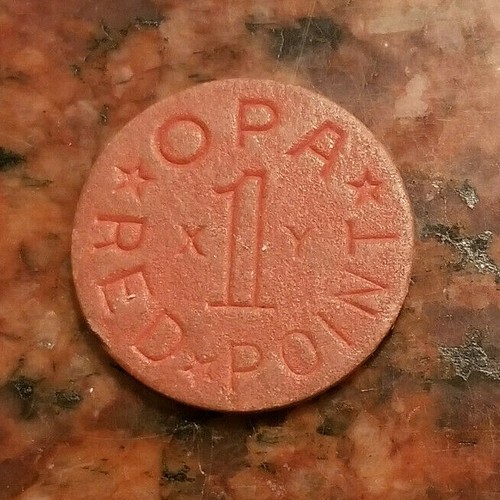 1942-45 OPA RED POINT (X-Y) WW2 US RATION TOKEN - #A2520 | eBay