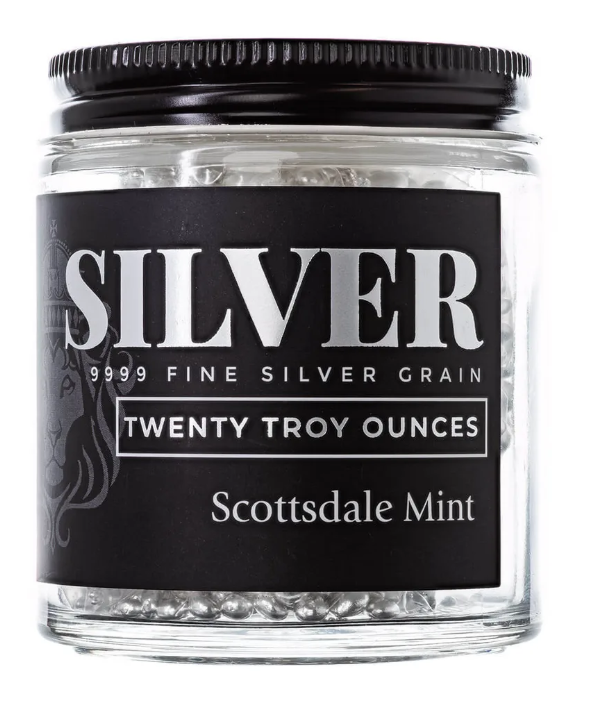 10 Grams Scottsdale Mint .9999 Fine Silver Shot Grain Bullion AG ...