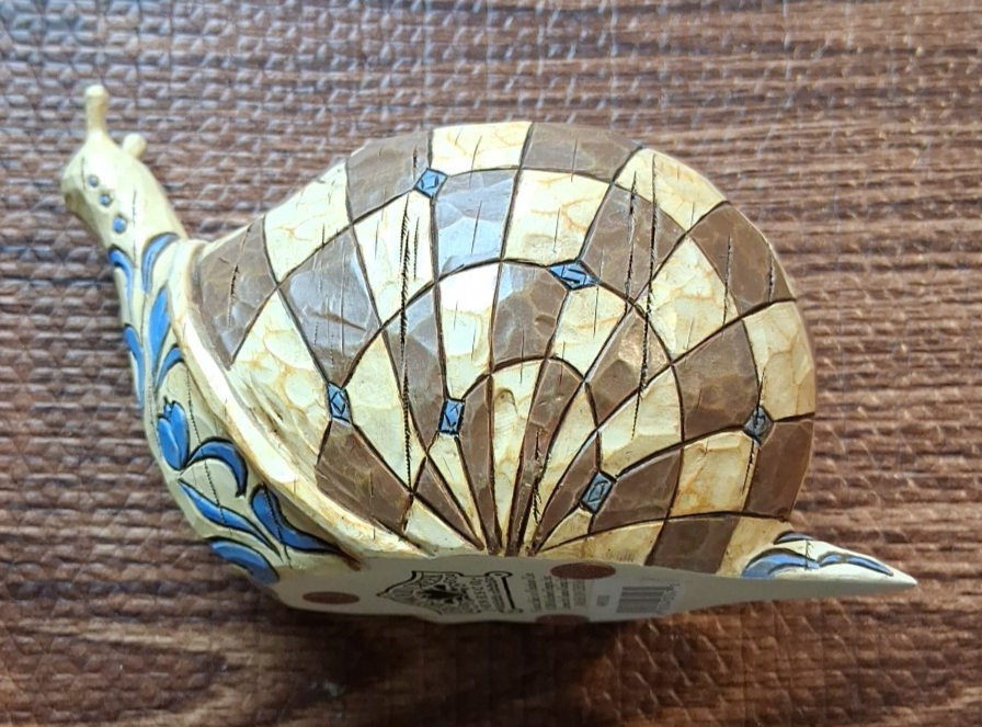Jim Shore 2005 Large Carved Snail Creation For Heartwood Creek ENESCO ...