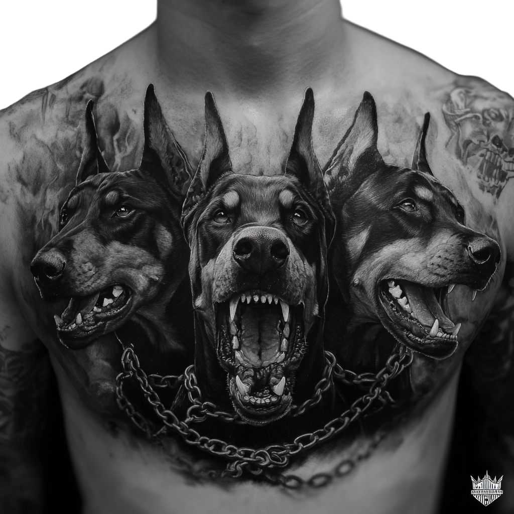 Cerberus Chest Tattoo Vinyl Car Decal Sticker – Waterproof & UV ...