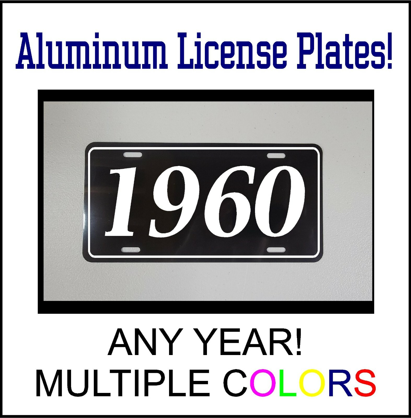 1960 LICENSE PLATE CAMARO MUSTANG CORVETTE 442 CHEVELLE GTO TRANS AM ...