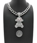 Iced 38 BABY Young Boy Monkey Pendant & 18" 20" 24" Cuban Chain Hip Hop ...
