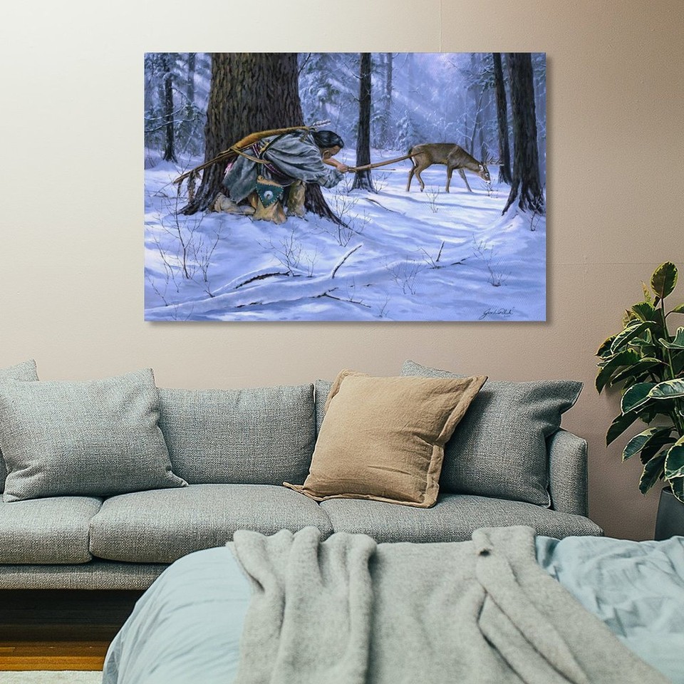 Native American Hunting Canvas Art Wall Painting Poster Print Decor | eBay