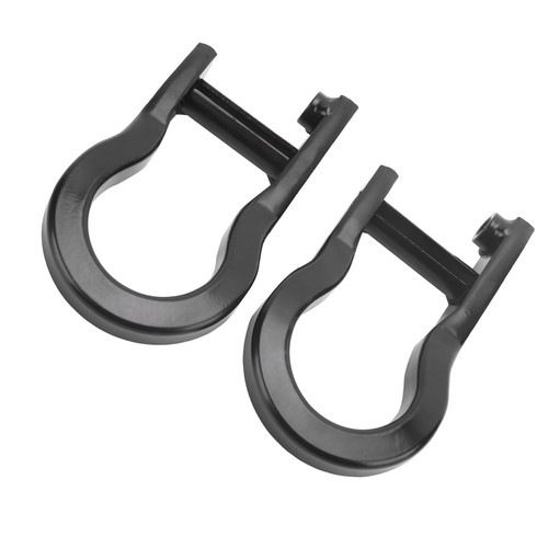 Pair Front Tow Hooks Black Heavy Duty Bow Shackles 84072463 For | eBay