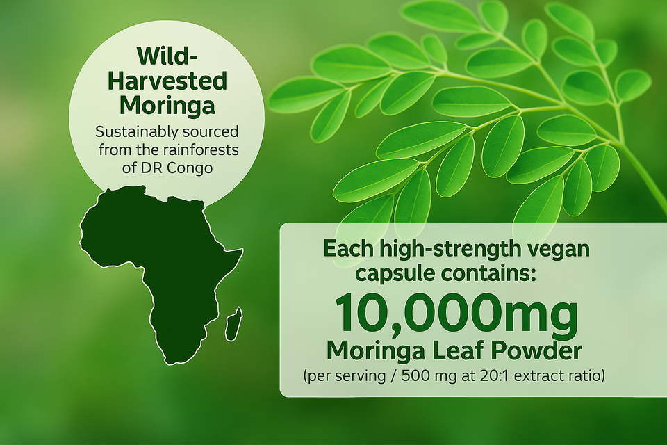Moringa 10000mg Capsules 100% Raw High Strength STRONG EFFECTIVE ...