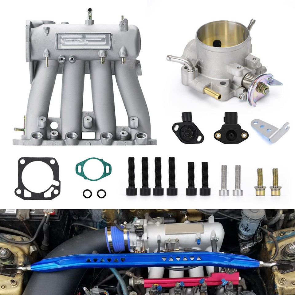 Aluminum D15 D16 D-SERIES Intake Manifold W/ 70mm Throttle Body For 88 ...