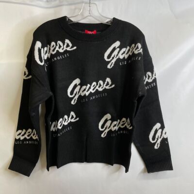 GUESS Catelyn Logo Sweater Women's Size L Jet Black Q3RR06Z34Z0 | eBay