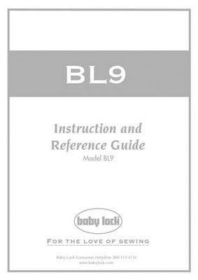 Baby Lock BL9 Sewing Instruction Manual Reprint | eBay