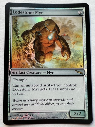 Magic the Gathering LODESTONE MYR #200/306 Mirrodin Artifact 2003 Foil ...