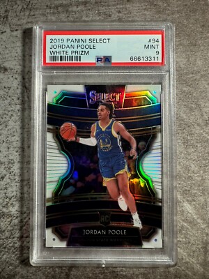 2019-20 Select Jordan Poole White Prizm /149 PSA 9 MINT RC #94 Rookie ...