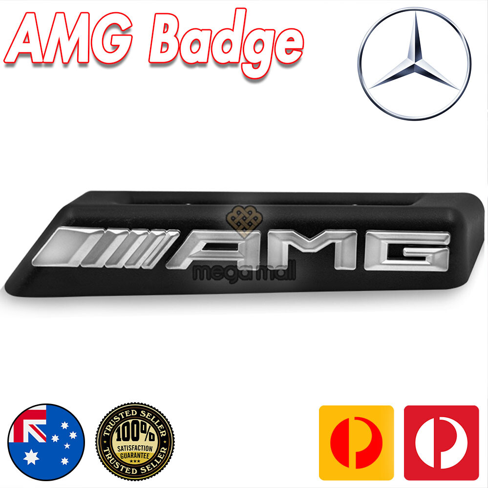 NEW AMG Front Grill Badge LOGO Emblem for Mercedes Benz A C E CLA GLA ...