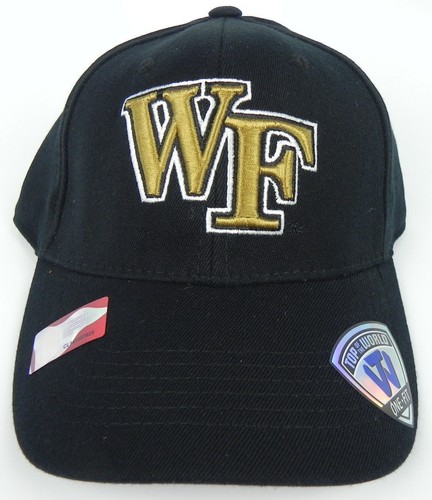 WAKE FOREST DEMON DEACONS NCAA BLACK STRETCH FLEX FIT 1-FIT TOW CAP HAT ...