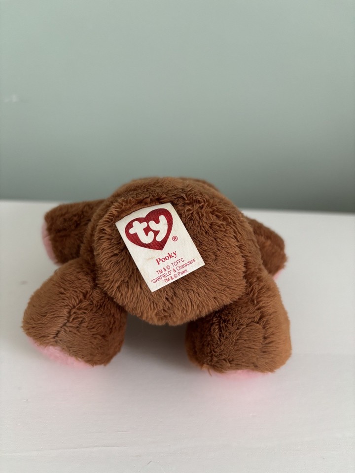 Pooky retired TY beanie baby Garfield Movie Limited edition bear new ...