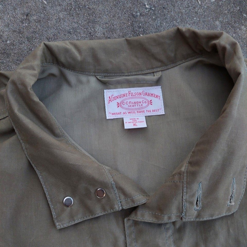CC Filson Mens XL Oregon Trail Tin Cloth Waxed Utility Jacket USA Made ...