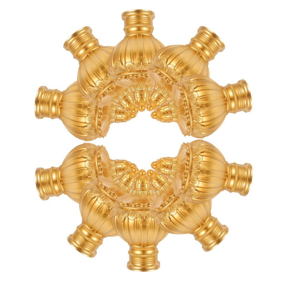 10 Pcs Vintage Plastic Curtain Rod Stops Rail Ends Decorative Cap ...