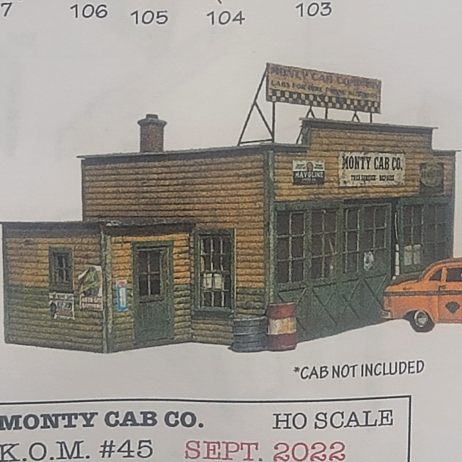 Fos Scale Models Monty Cab Co. Ho Scale structure kit | eBay