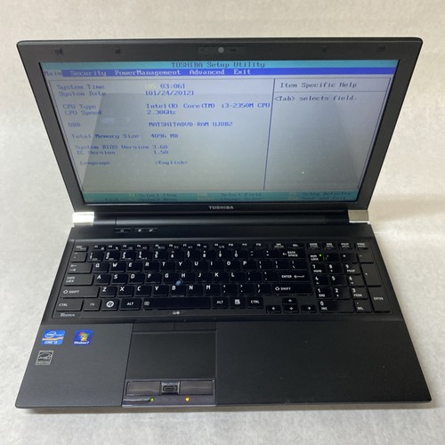 Toshiba Tecra R850-S8513 15.6" Intel i3-2350M 2.30GHz 4GB Ram No AC HDD ...