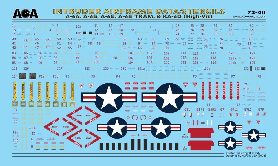 AOA decals 1/72 Southeast Asia Intruders (2) USN A-6A A-6B KA-6D in ...