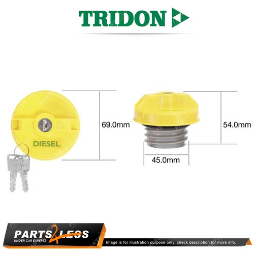 Tridon Locking Fuel Cap Non Vented Fuel Type Plastic Screw Style Oil ...