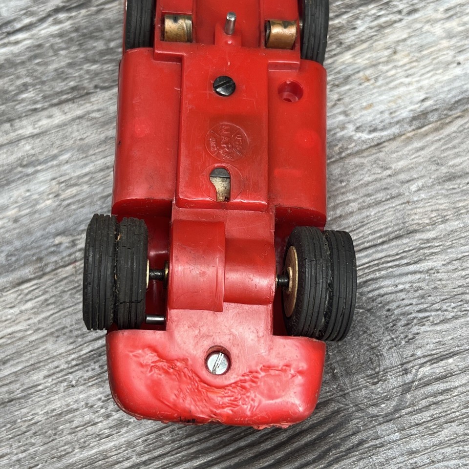 Vintage MARX Toys Slot Race Car 1/32 - RED #11 Racing, RARE | eBay