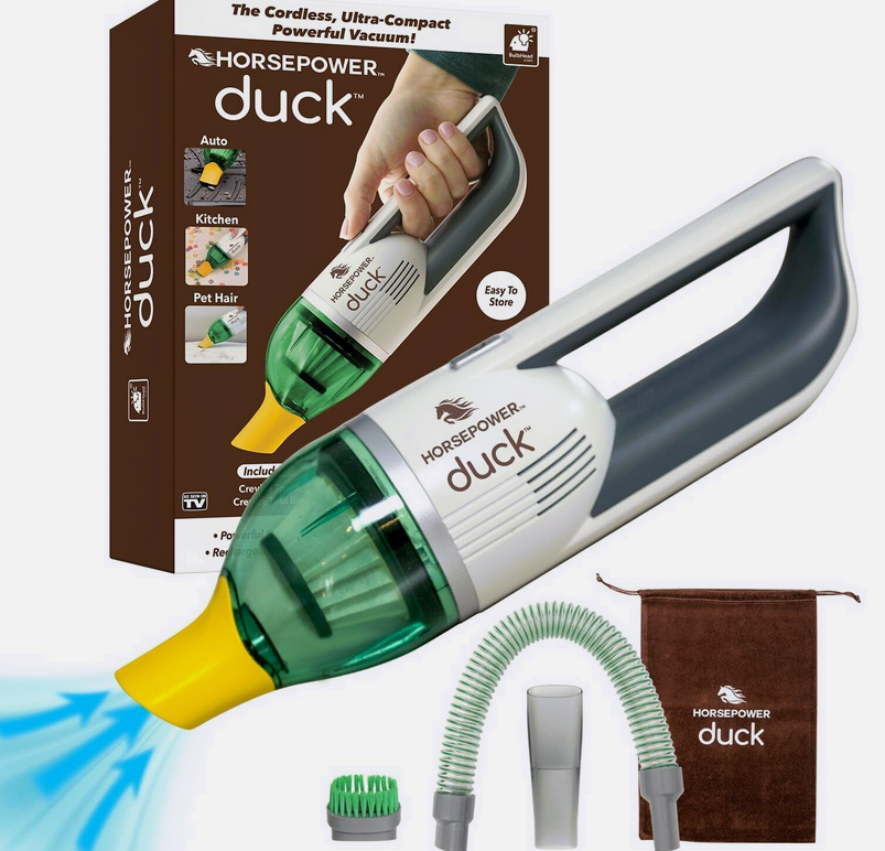 Horsepower Duck Vacuum Rechargeable Handheld Vacuum with Accessories ...