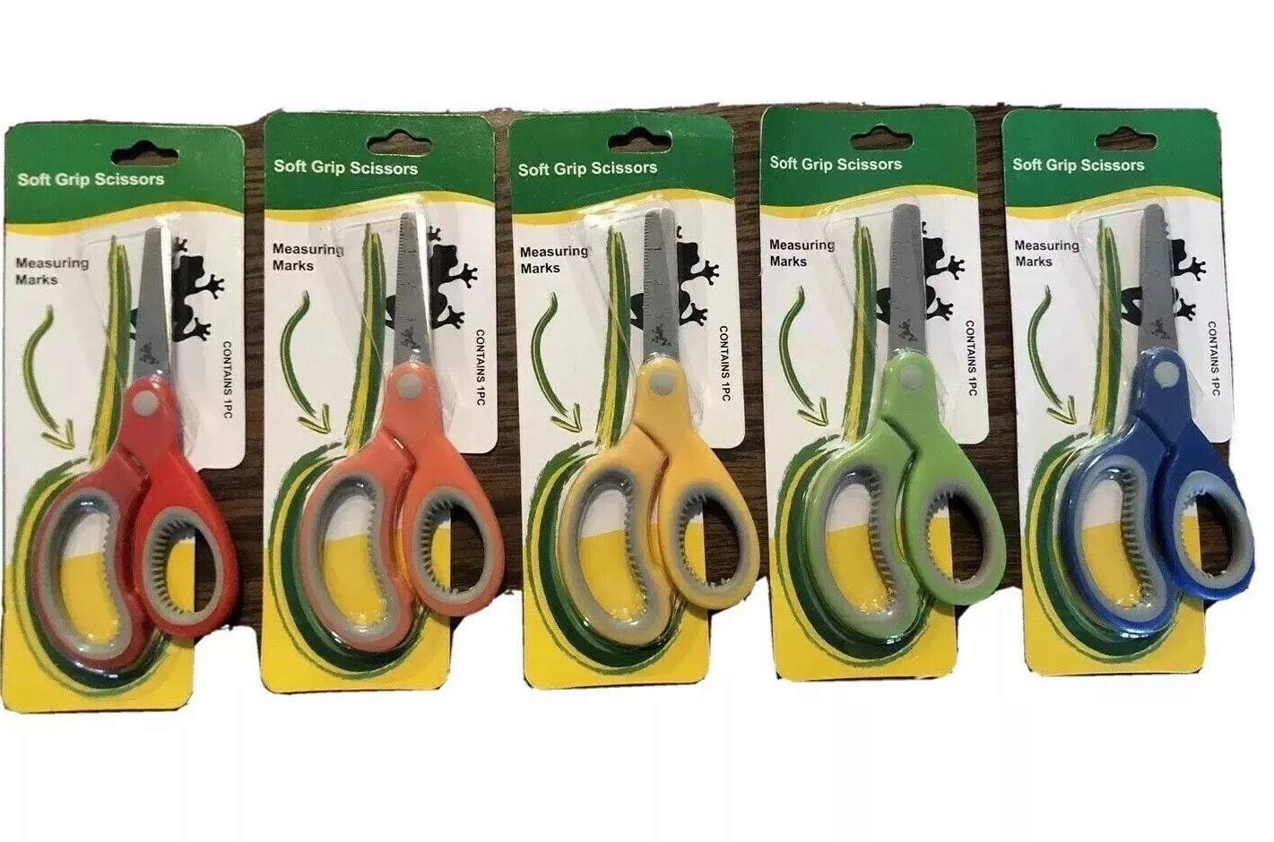 Scissors Kid Size Rainbow of Colors Set of 5 Red Orange Yellow Green ...