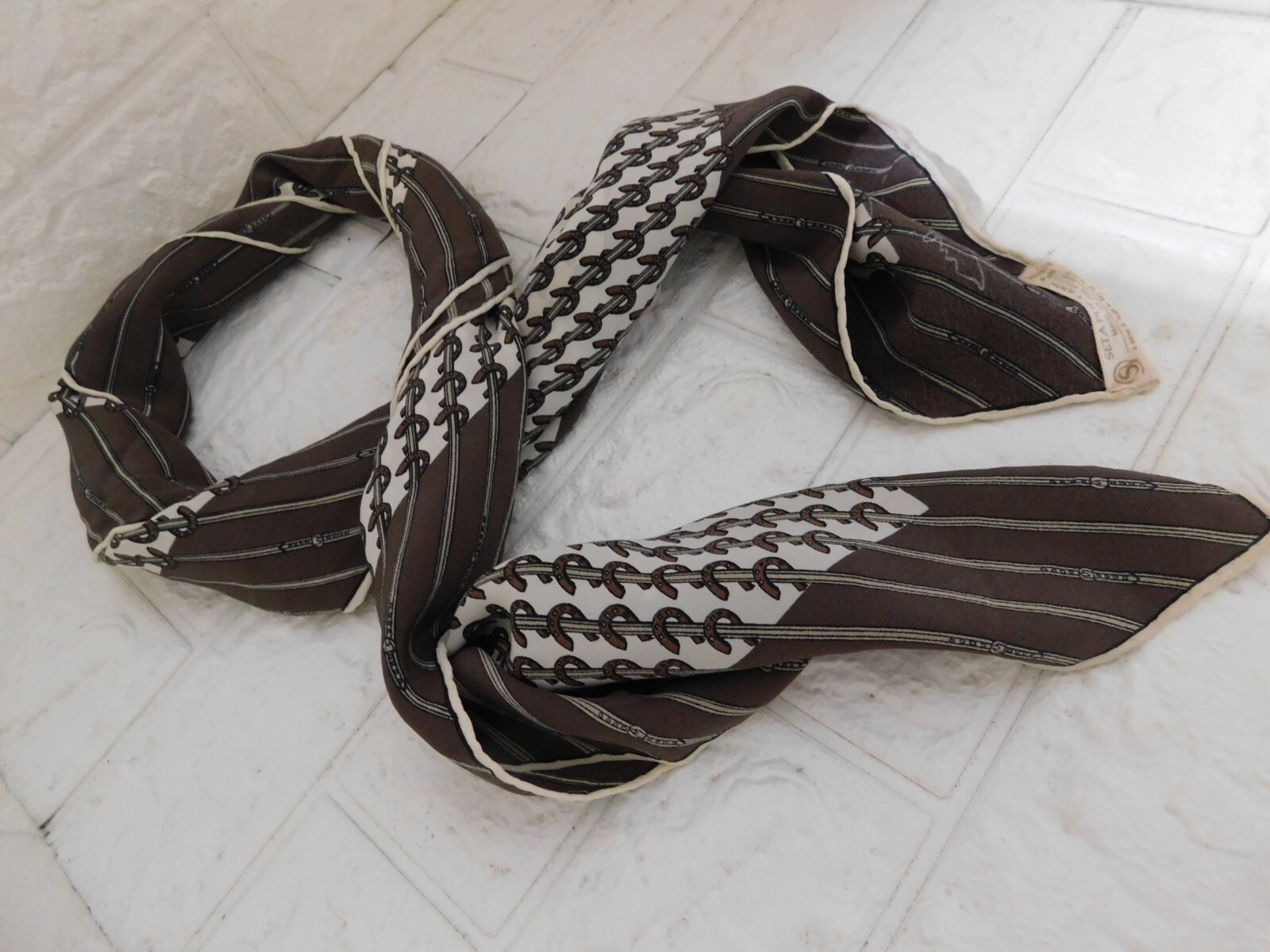 FOULARD 100% PURA SETA SILK SOIE VINTAGE DONNA JOLE VENEZIANI (004 ...