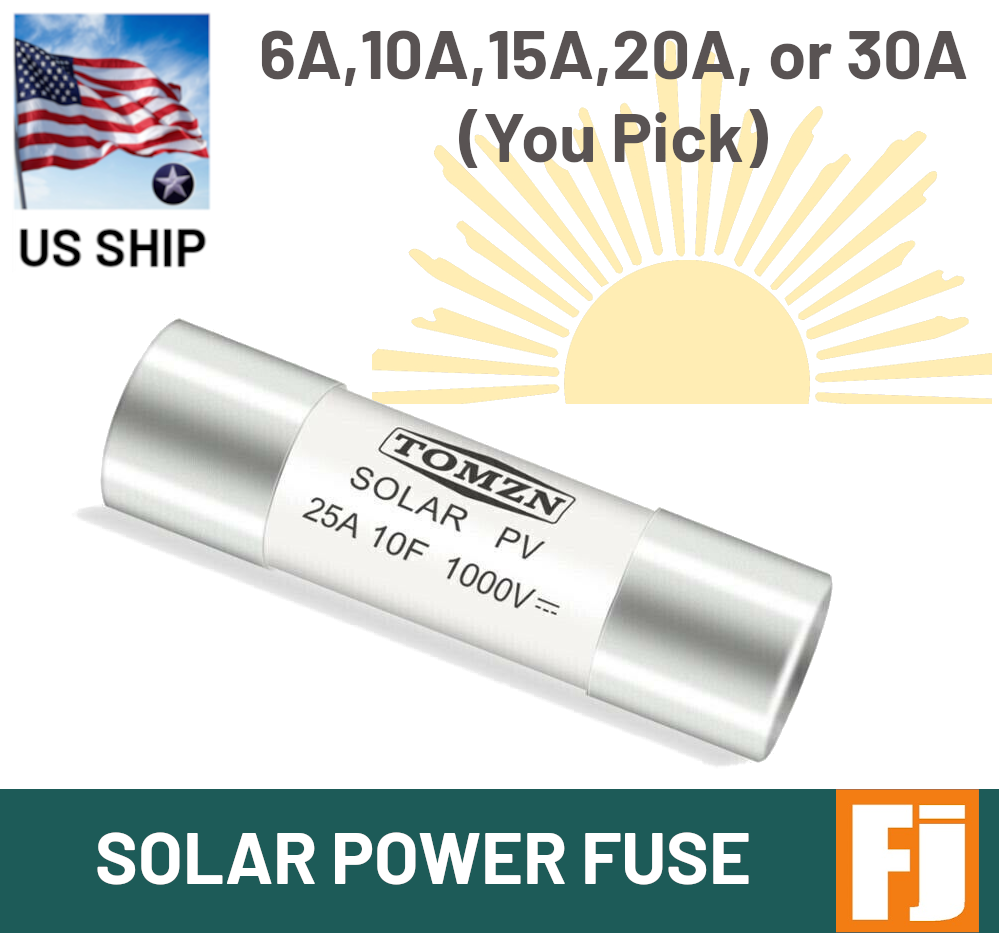 Solar System Fuse | DC 1000V PV Fuses | 10x38 mm 6,10,15,20, or 30 A ...