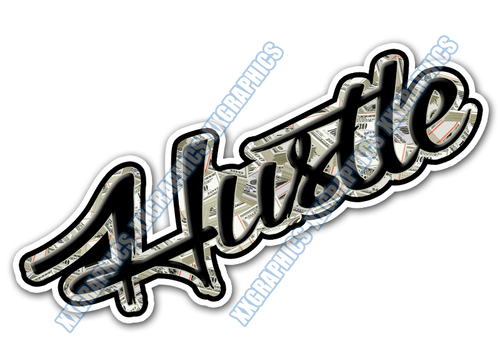 Hustle Motivation Decal Sticker Window Windshield Inspirational ...