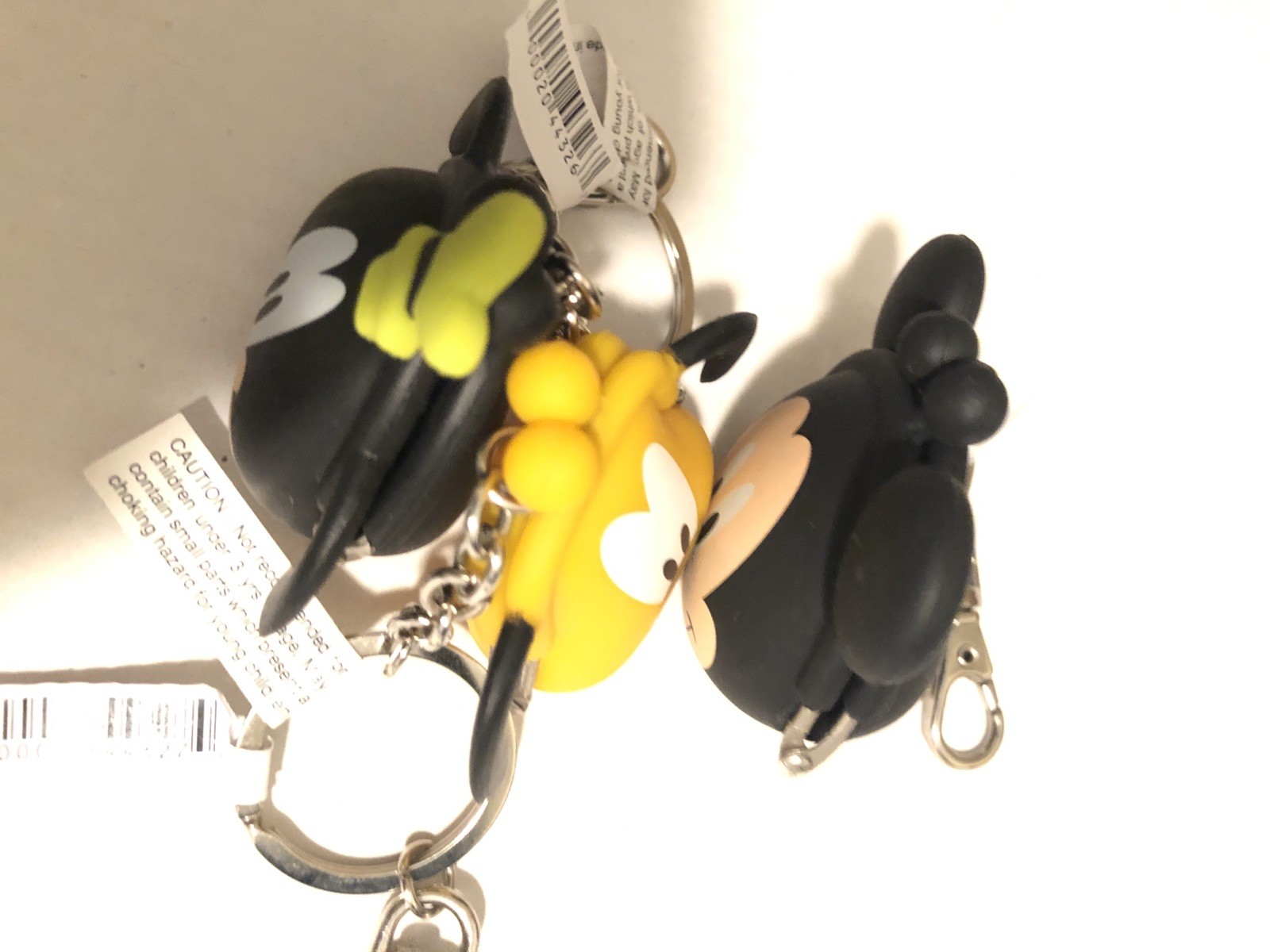 Lot of 3 - Disney Emoji Mickey Pluto Goofy Key Chain Silicone Mini Coin ...