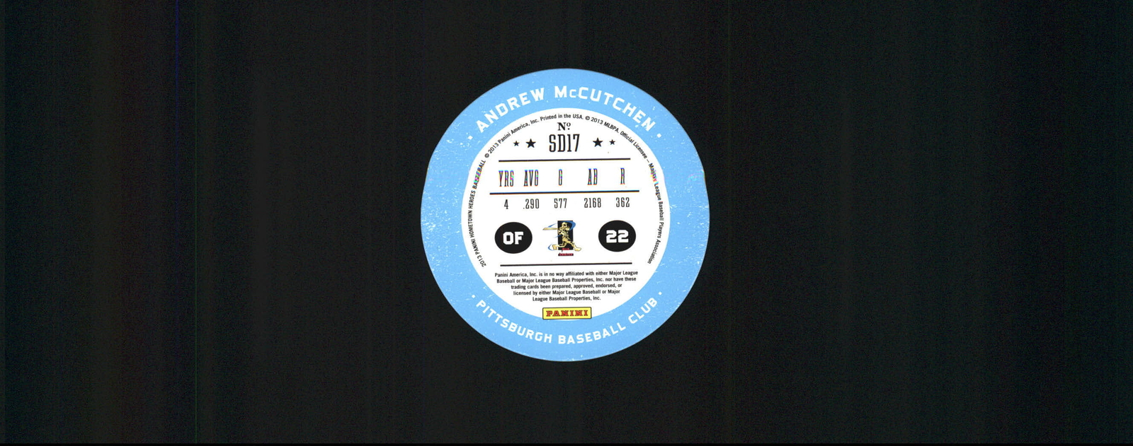 2013 Hometown Heroes Sport Discs #17 Andrew McCutchen - NM-MT | eBay
