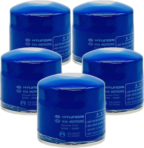 OEM Kia & Hyundai Genuine Engine Oil Filters 2630035505 26300-35505 - 5 ...