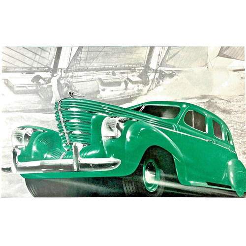 Original Vintage 1938 - GRAHAM AUTOMOBILE - Full-Page Color Print ...