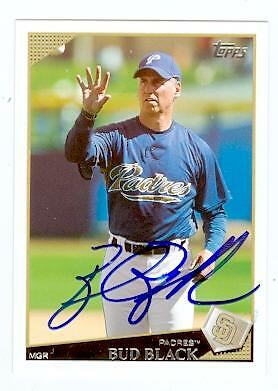 Bud Black autographed baseball card (San Diego Padres) 2009 Topps #297 ...