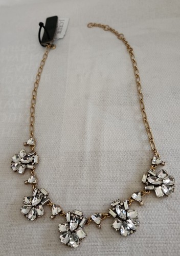J. Crew Crystal Sunburst Statement Necklace New Lobster Claw Clasp New ...