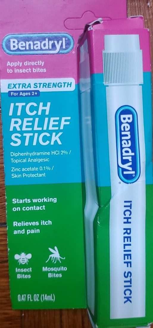 Benadryl STICK Itch Relief Bites, Stings New 07/25 | eBay