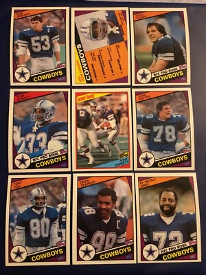 1984 Topps DALLAS COWBOYS Complete Team Set 15 WHITE, DORSETT, HILL ...