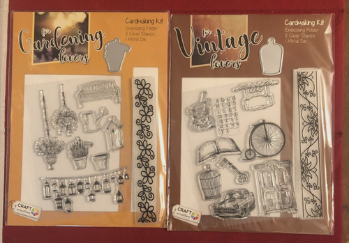 Craft Sensations Cardmaking Kit FOR GARDENING or VINTAGE LOVERS Stamps ...