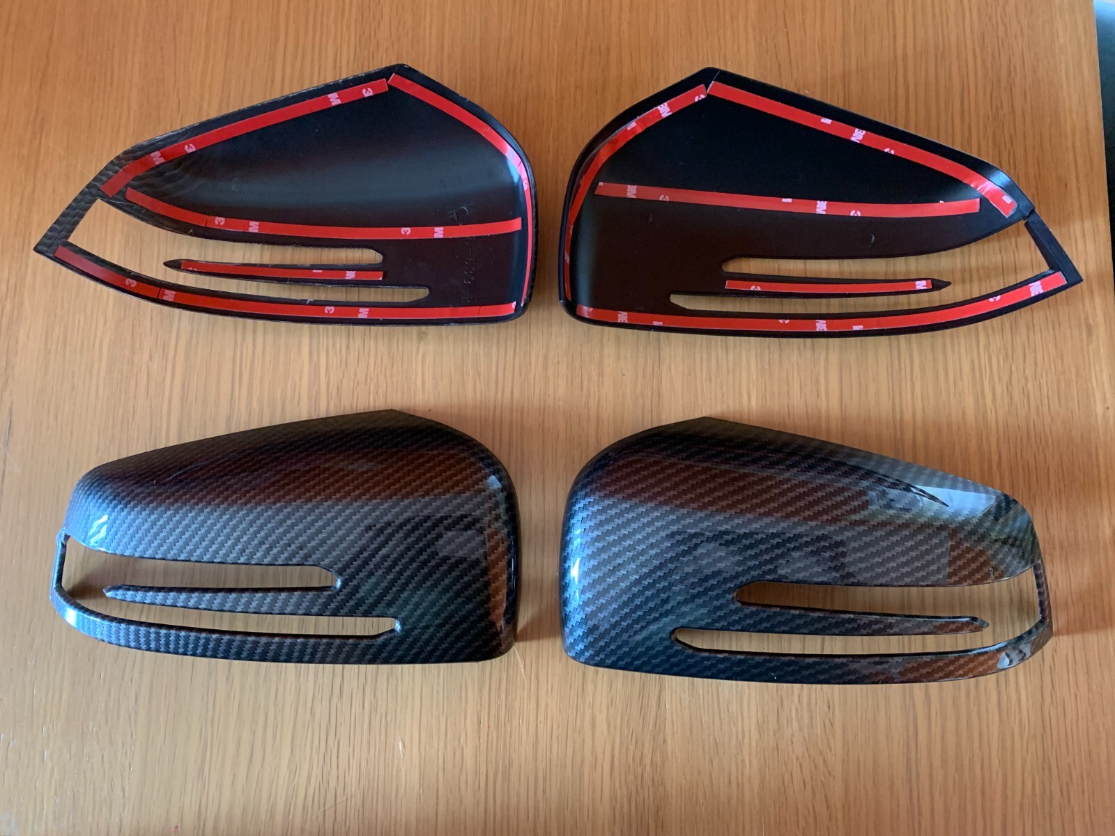CARBON FIBRE MIRROR COVERS FITS C CLASS W204 2007-15 MERCEDES C200 C220 ...