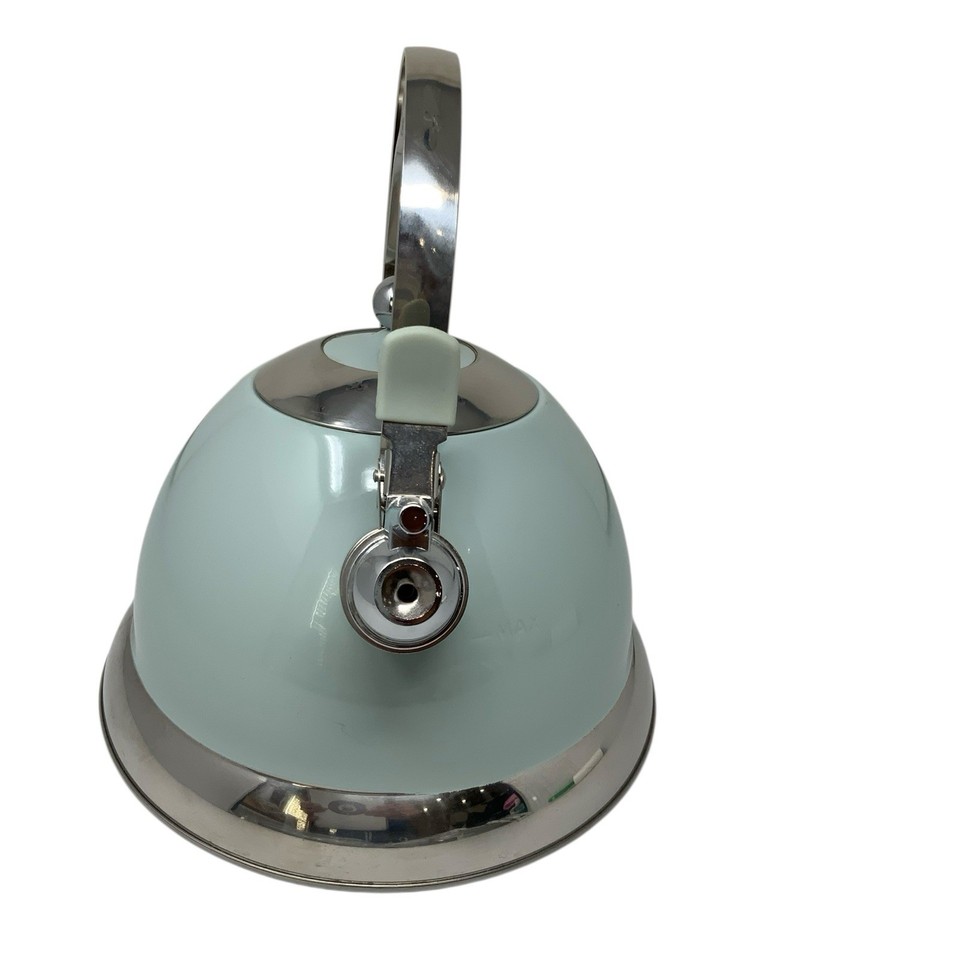 MasterClass Premium Cookware Stainless Steel Light Robin Blue Tea Pot ...