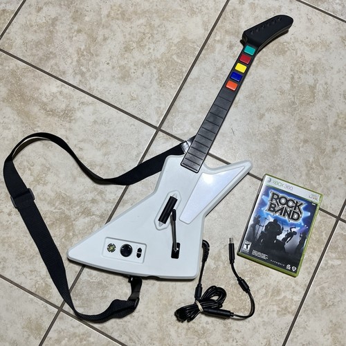 Xbox 360 Guitar Hero Xplorer w/ Strap, Breakaway, & Rock Band Game ...