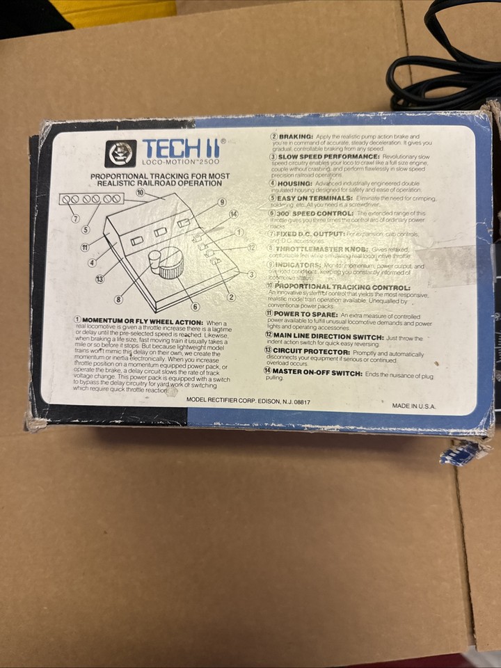 MRC Tech 2 II Loco-Motion 2500 Model Train DC Controller Transformer | eBay