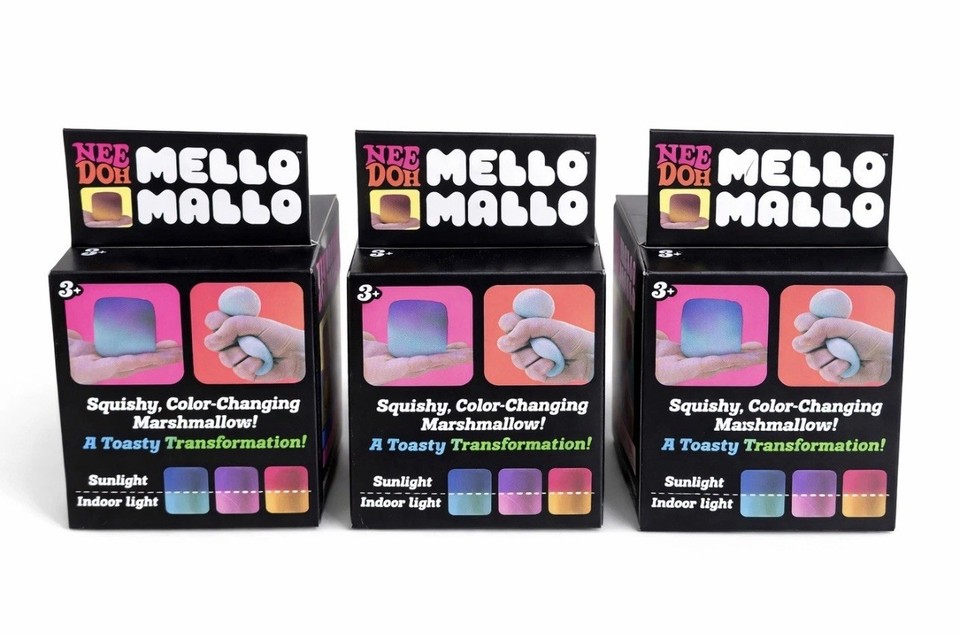 3 Pack NeeDoh Mello Mallo Squishy Toy Nee Doh Stress Ball | eBay