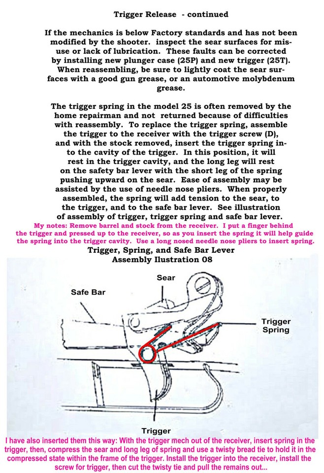 DAISY No. 25 Pump Gun TRIGGER SPRING for Air Rifle BB Gun, CHOICE OF ...