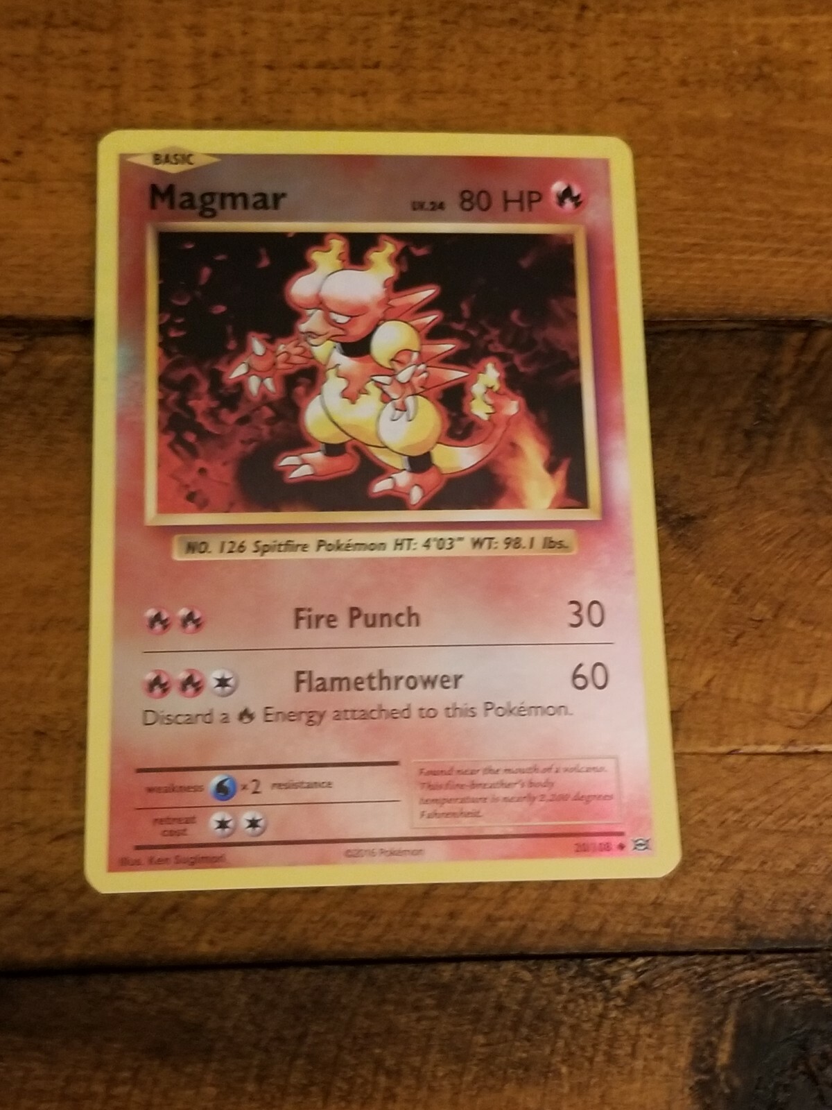 MAGMAR 20/108 Reverse Holo XY Evolutions Pokemon Card Near Mint/Light ...