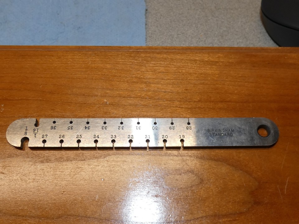 Antique Birmingham Standard Wire Gage Gauge Machinist Tool | eBay