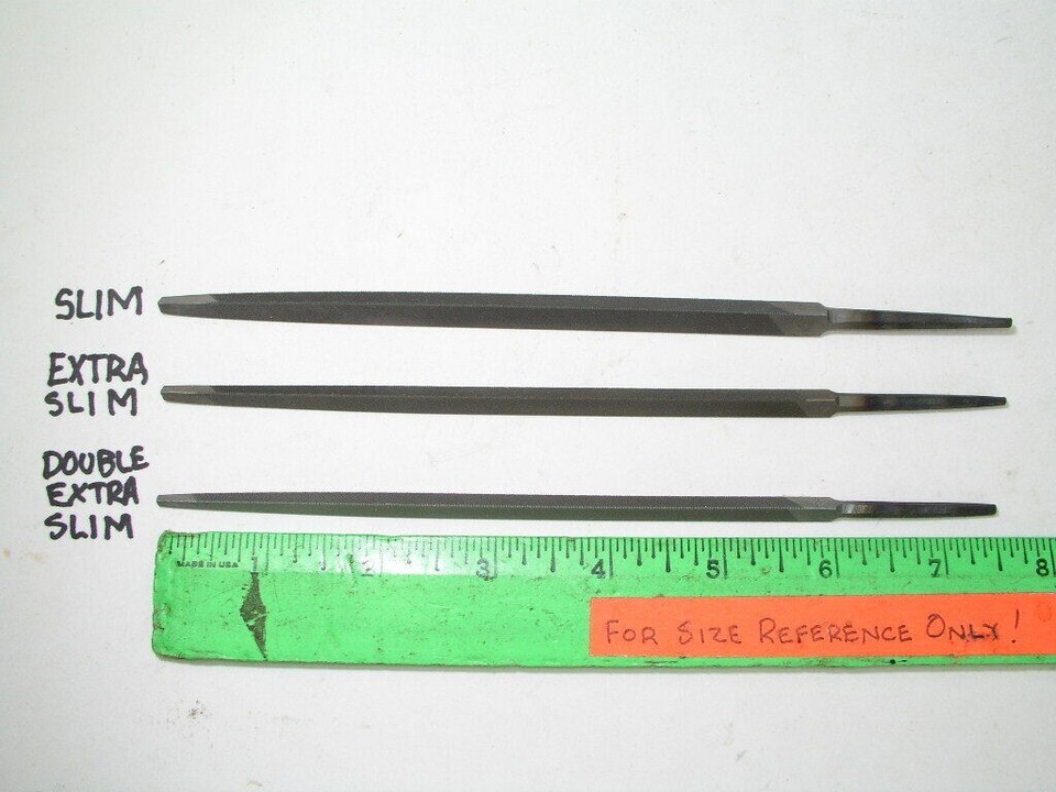 6" Triangle File, Extra Slim MF, Nicholson USA | eBay