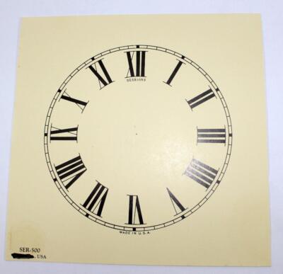 Sessions Replacement Clock Face Dial SER-500 Card Stock Paper | eBay