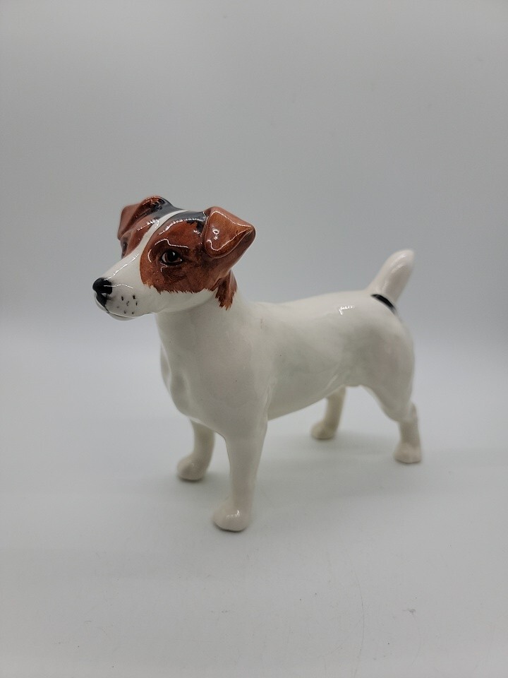 Beswick England Dog Jack Russell Terrier White Brown And Black Vintage ...