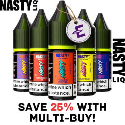 Nasty-Liq 10/20 mg Nic Salts 10ml e liquid Nastyliq Vape Juice 50/50 VG ...